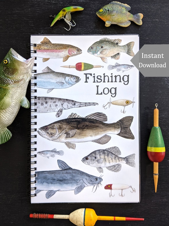 DIGITAL Fishing Log for Kids Half-page Size 104 Printable | Etsy