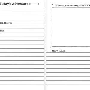 DIGITAL Adventure Log for Kids - Half-page Size - 104 Printable Pages ...
