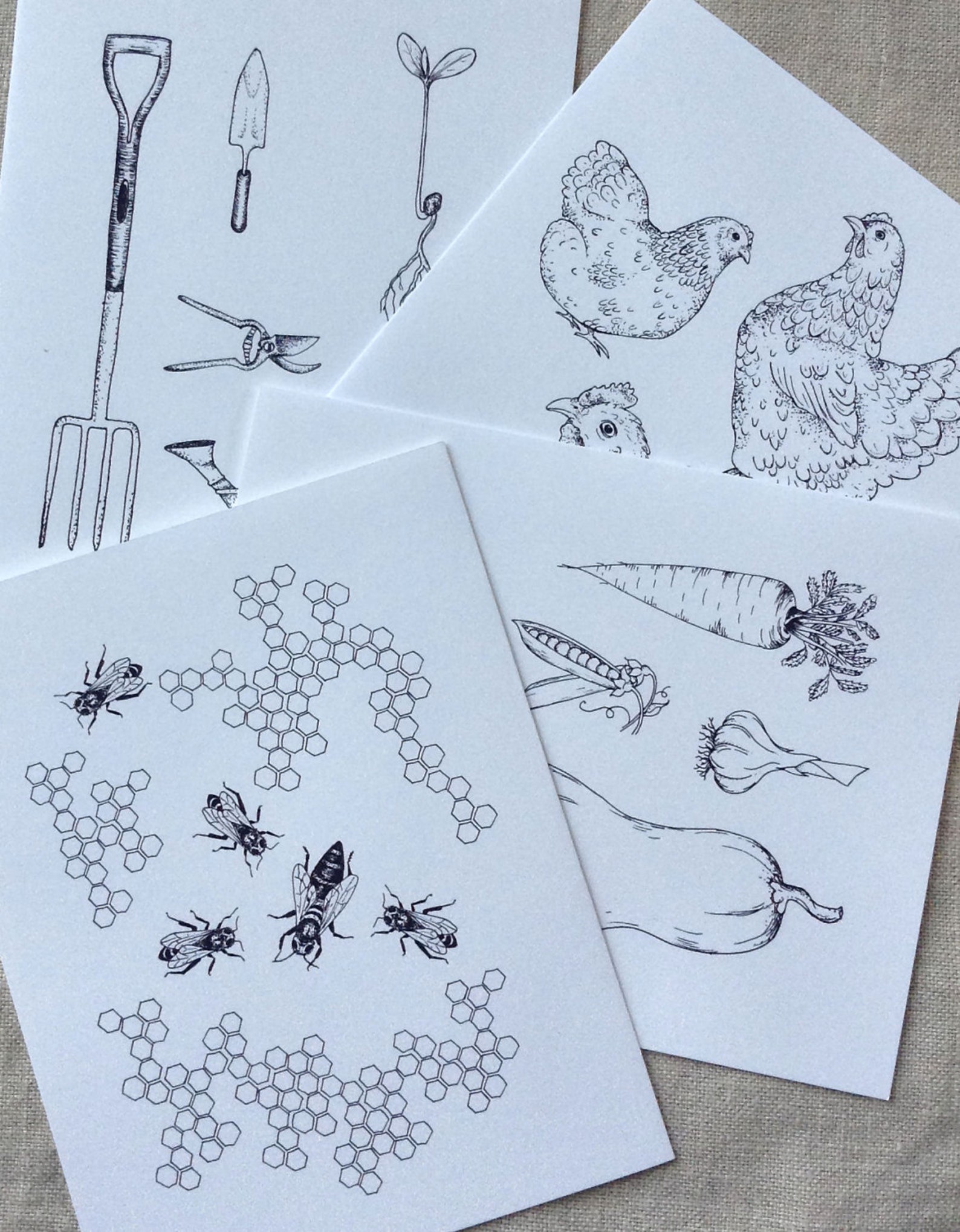 Printable Farm Cards - Gardening, Homestead, Chickens, Bees, Vegetables ...