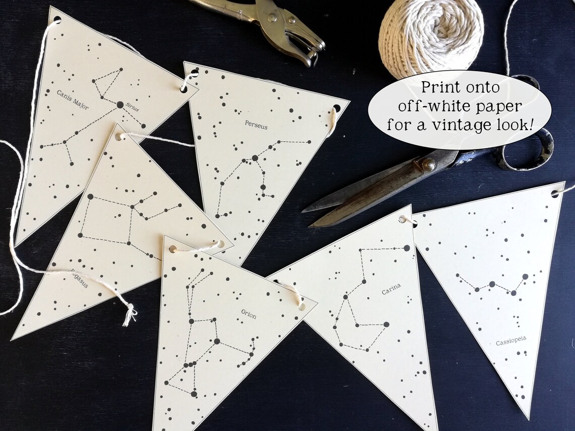 Constellations Bunting - Digital - Printable PDF - School Room Art ...