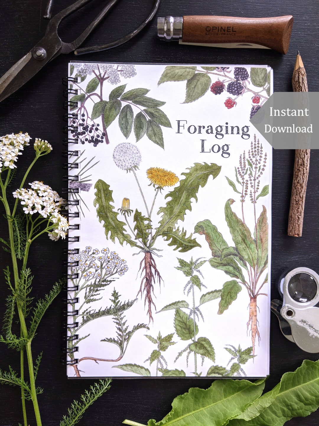 DIGITAL Foraging Log for Kids - Half-page Size - 104 Printable Pages ...
