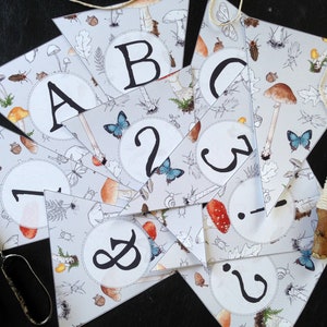Printable, Customizable, Woodland Bunting, Banner - Digital - DIY PDF ...
