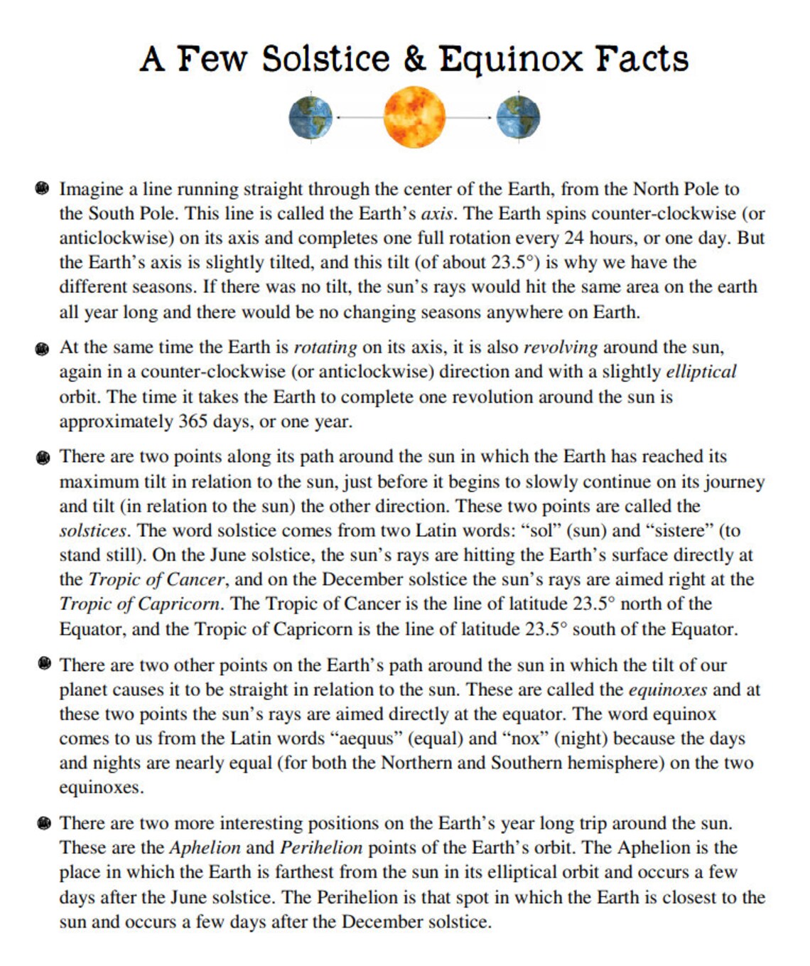 Solstice & Equinox School Room Printable - Educational Art - A4 and 8 ...