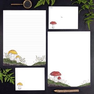 Mushrooms Printable Stationery, Letter Writing Papers, Editable ...