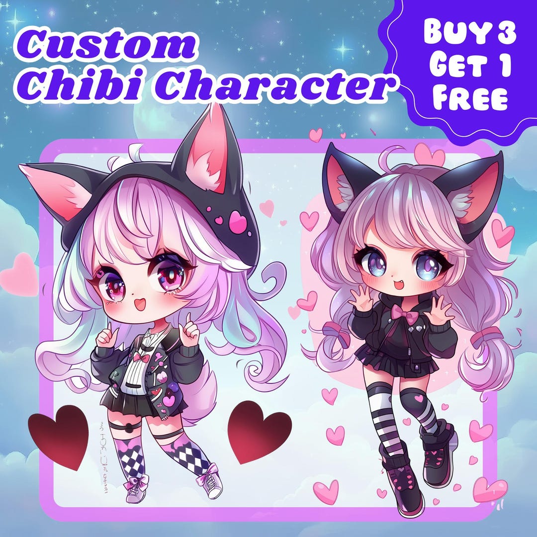 CUSTOM CHIBI, Cartoon, Fanart, Original Character Anime Pngtuber ...