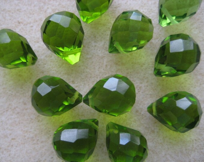6 Peridot Tear Drops 12mm - Etsy