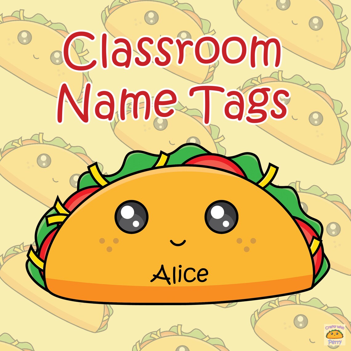 Name Tags Tacos Classroom Name Tags Desk Plates - Etsy