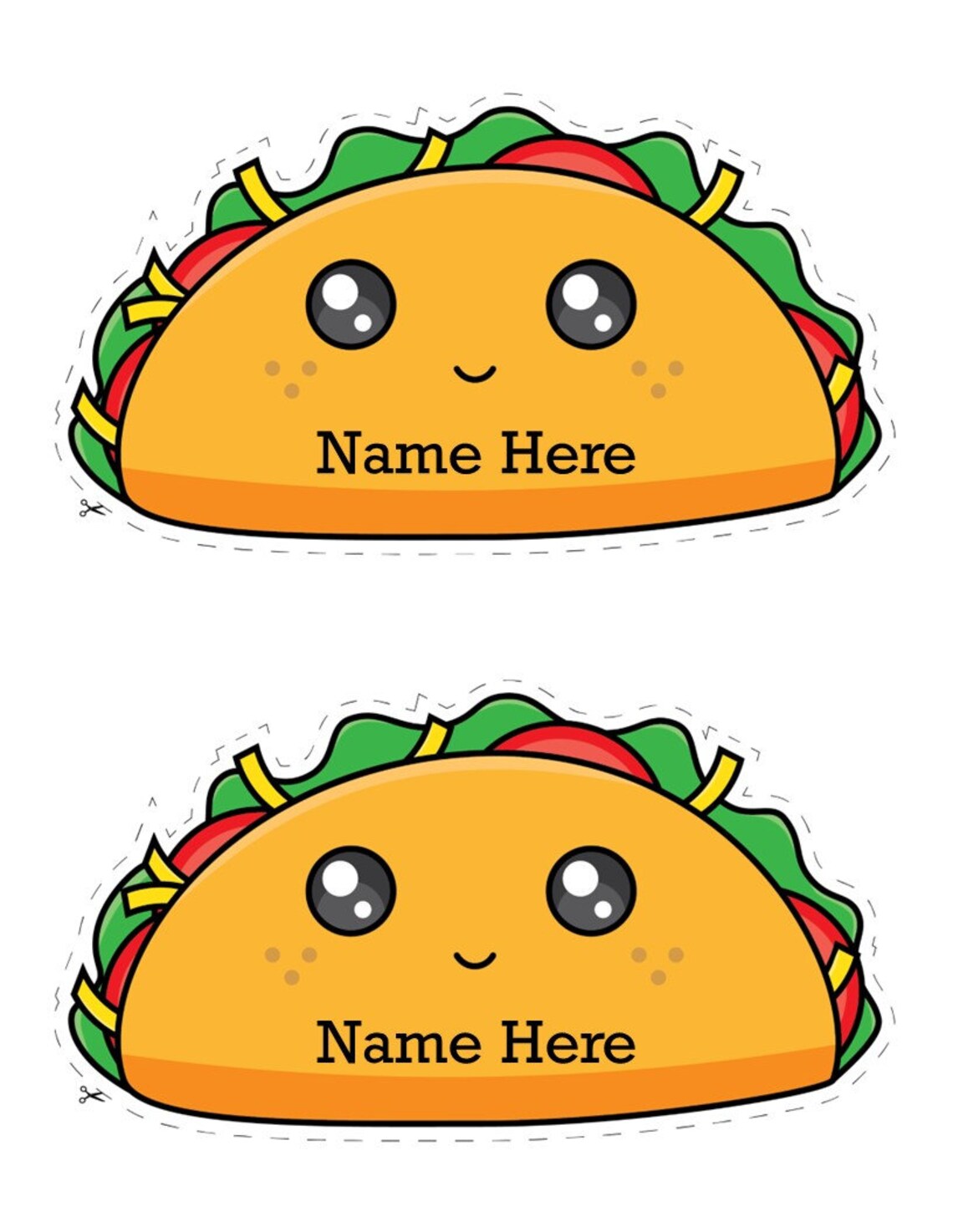 Name Tags Tacos Classroom Name Tags Desk Plates - Etsy