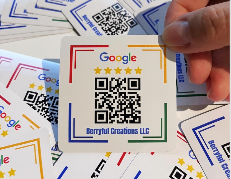 Custom Google Leave Us a Review Sticker With QR Code - Etsy