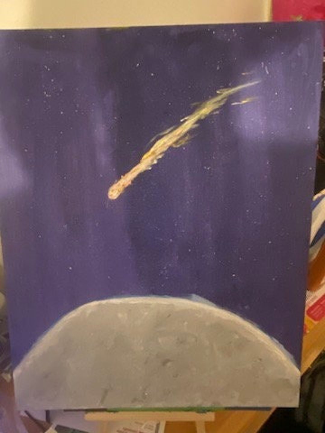 Shooting Star Painting - Etsy