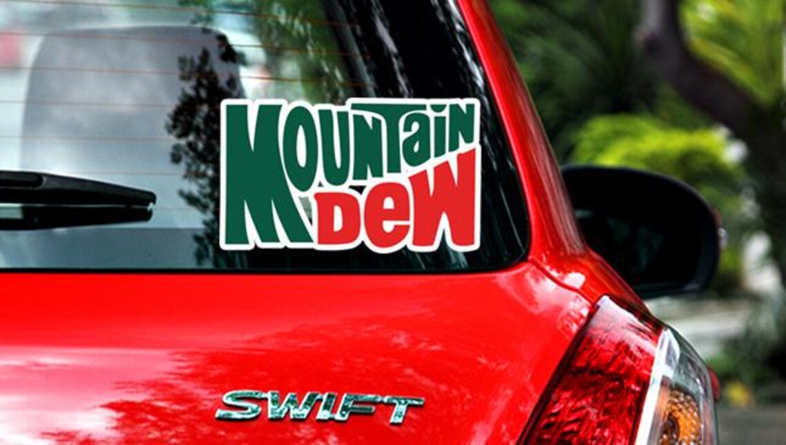 Mountain Dew Throwback Logo Soda Pop Main Logo Vinyl Decal / Sticker 10 ...