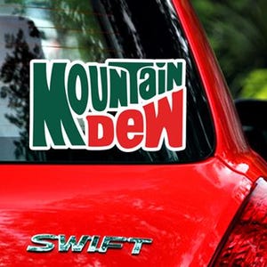 Mountain Dew Throwback Logo Soda Pop Main Logo Vinyl Decal / Sticker 10 ...