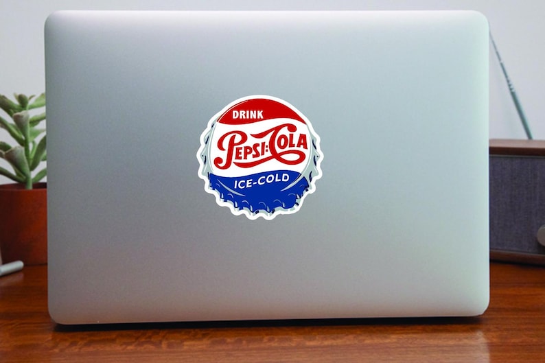 Pepsi Bottle Cap Vintage Soda Pop Main Logo Vinyl Decal / Sticker 10 ...
