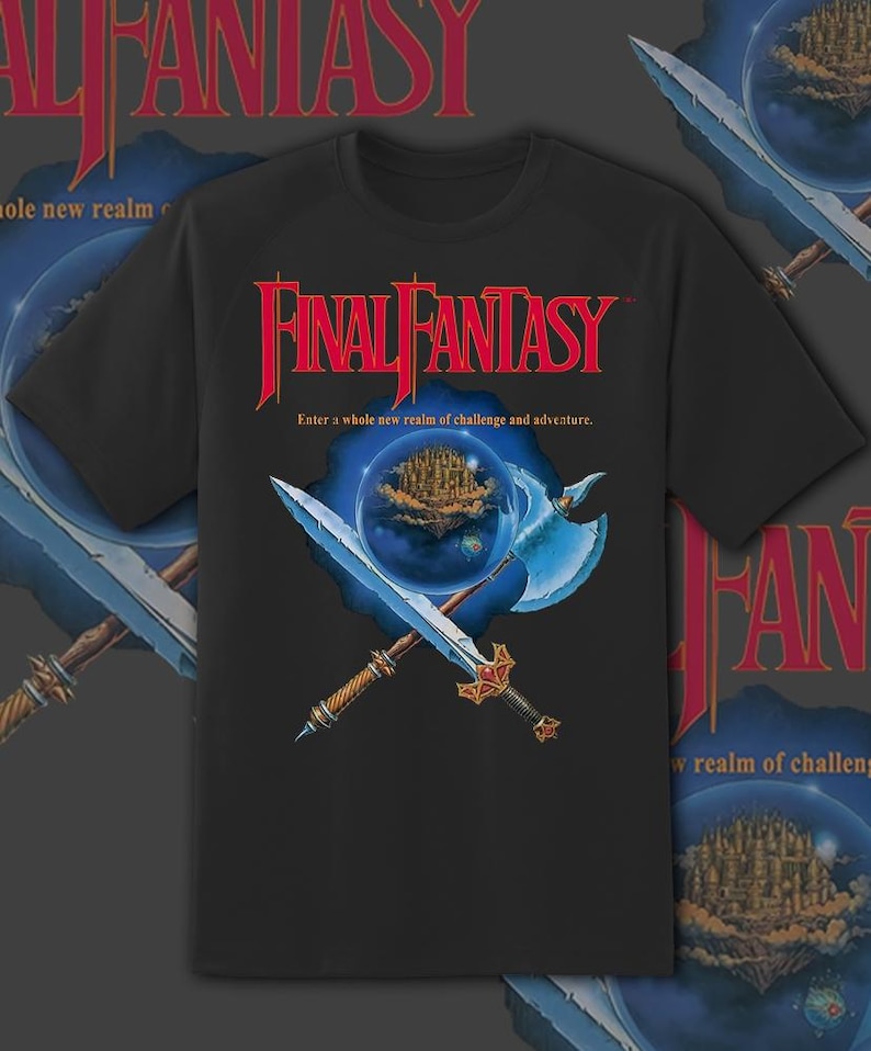 Final Fantasy Retro Nes Box Art Video Game T Shirt Youth M - Adult 6XL ...