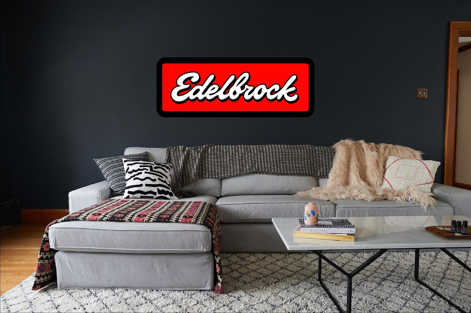 Edelbrock Gas Oil Main Vintage Logo Sticker / Vinyl Decal 10 Sizes ...