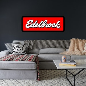 Edelbrock Gas Oil Main Vintage Logo Sticker / Vinyl Decal 10 Sizes ...