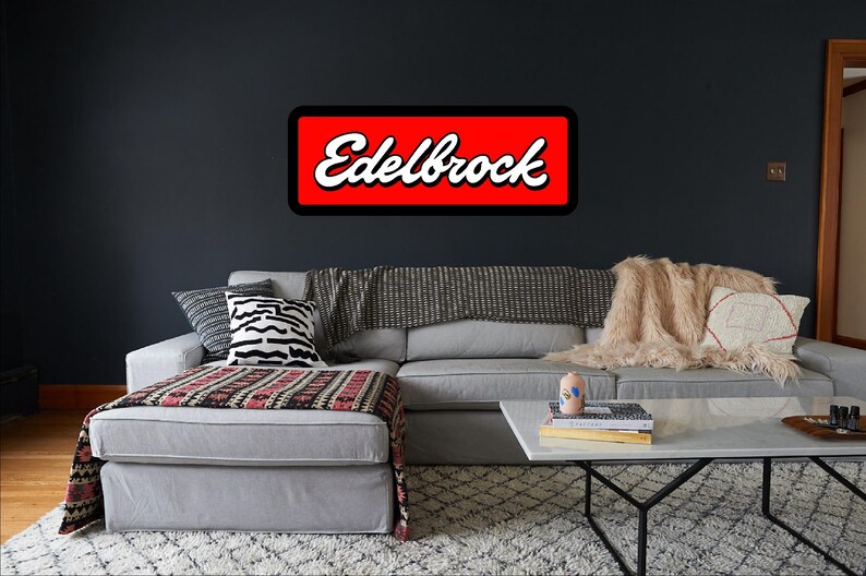 Edelbrock Gas Oil Main Vintage Logo Sticker / Vinyl Decal 10 Sizes ...