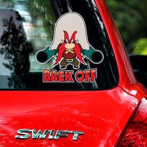 Yosemite Sam BACK OFF Logo Vinyl Decal / Sticker 10 Sizes!! Free ...