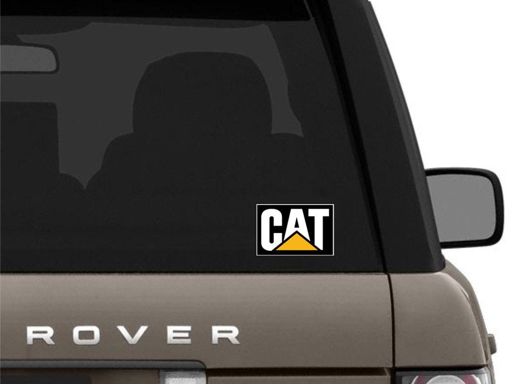 CAT Construction SQUARE Logo Sticker / Vinyl Decal | 10 Sizes!! FREE ...