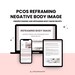 PCOS Negative Body Image Guide, Balanced Hormones, Reduce Cortisol ...