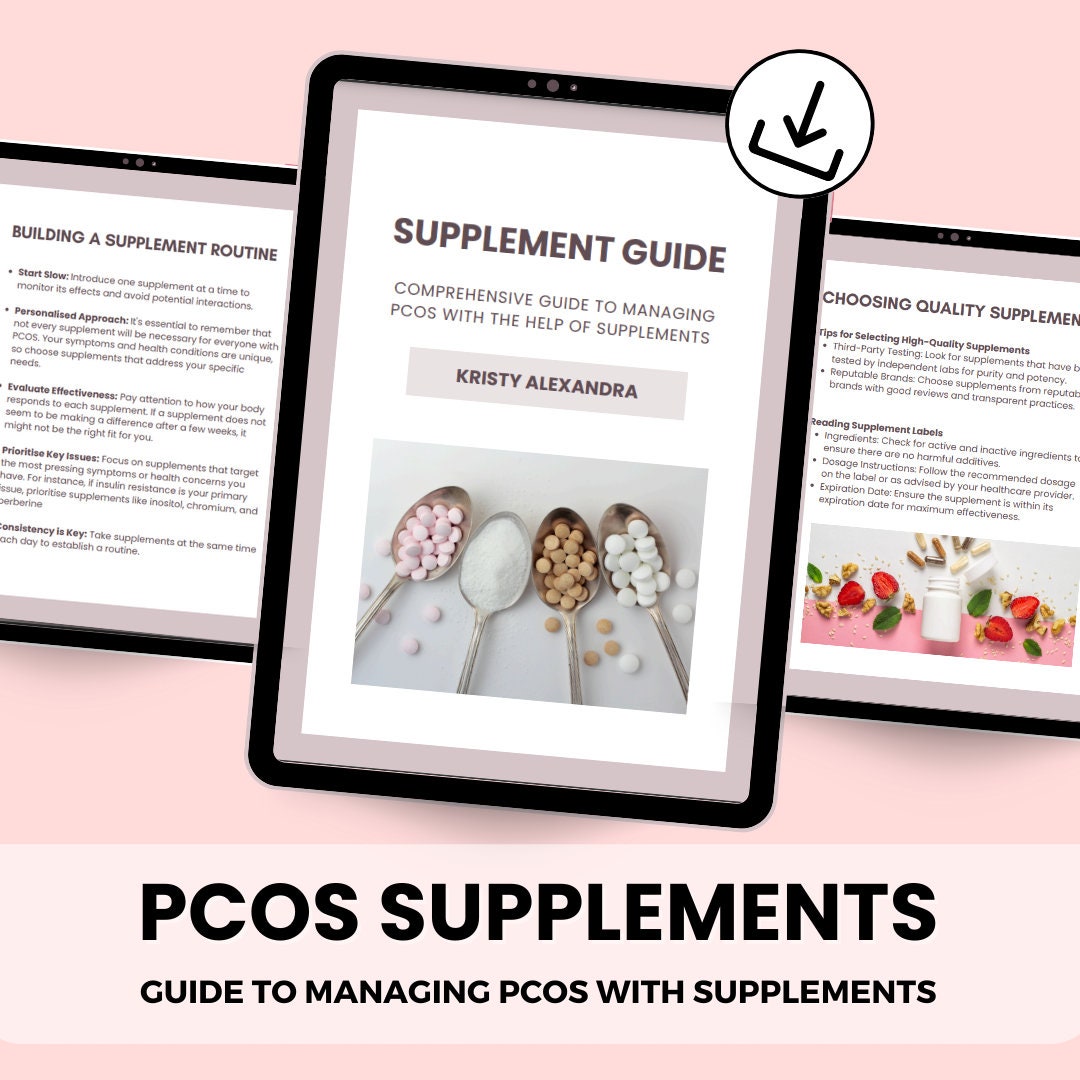 PCOS Supplement Guide, Balanced Hormones, Reduce Cortisol, Regular ...