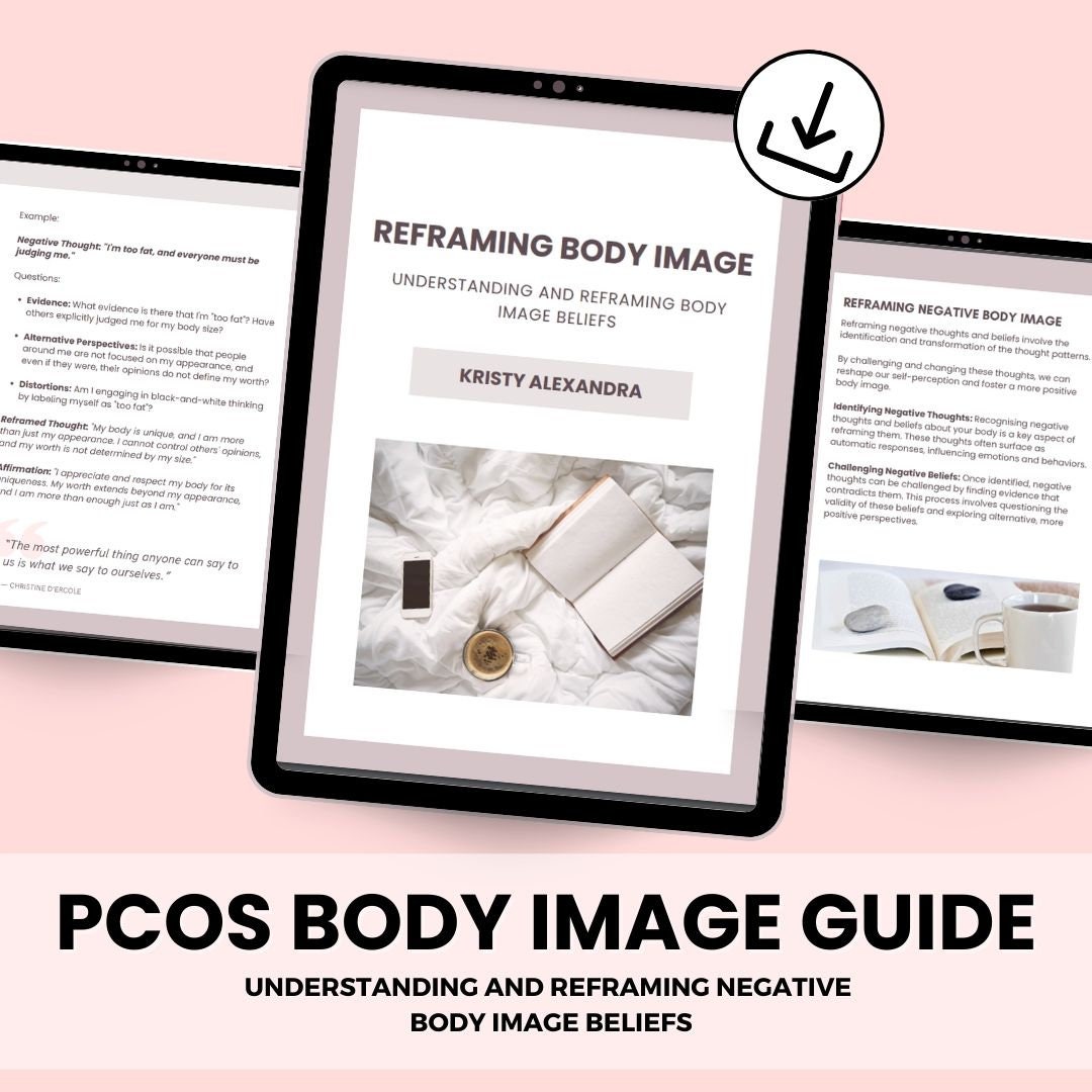 PCOS Negative Body Image Guide, Balanced Hormones, Reduce Cortisol ...