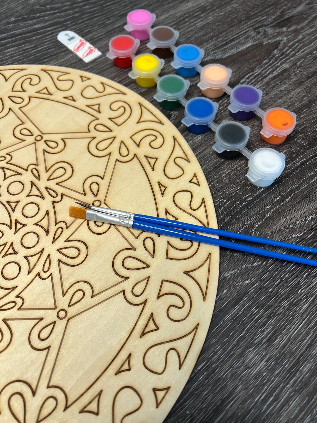 DIY Paint Your Own Wood Mandala | Arts and Crafts Project | Adult ...