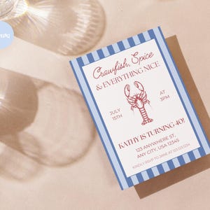 Crawfish Boil Digital Invitation | Festive Seafood Party Invite ...