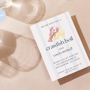 Crawfish Boil Digital Invitation | Festive Seafood Party Invite ...