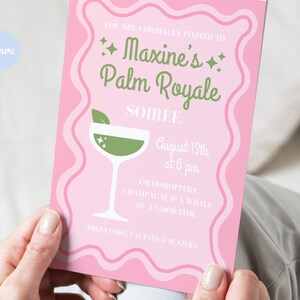 Palm Royale Birthday Invitation | Palm Royale Party Invitation ...