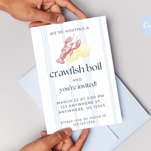 Crawfish Boil Digital Invitation | Festive Seafood Party Invite ...