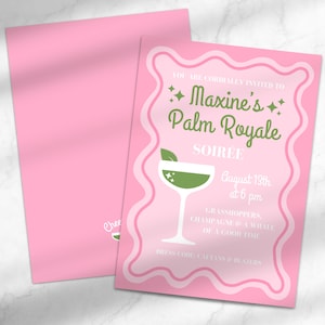 Palm Royale Birthday Invitation | Palm Royale Party Invitation ...