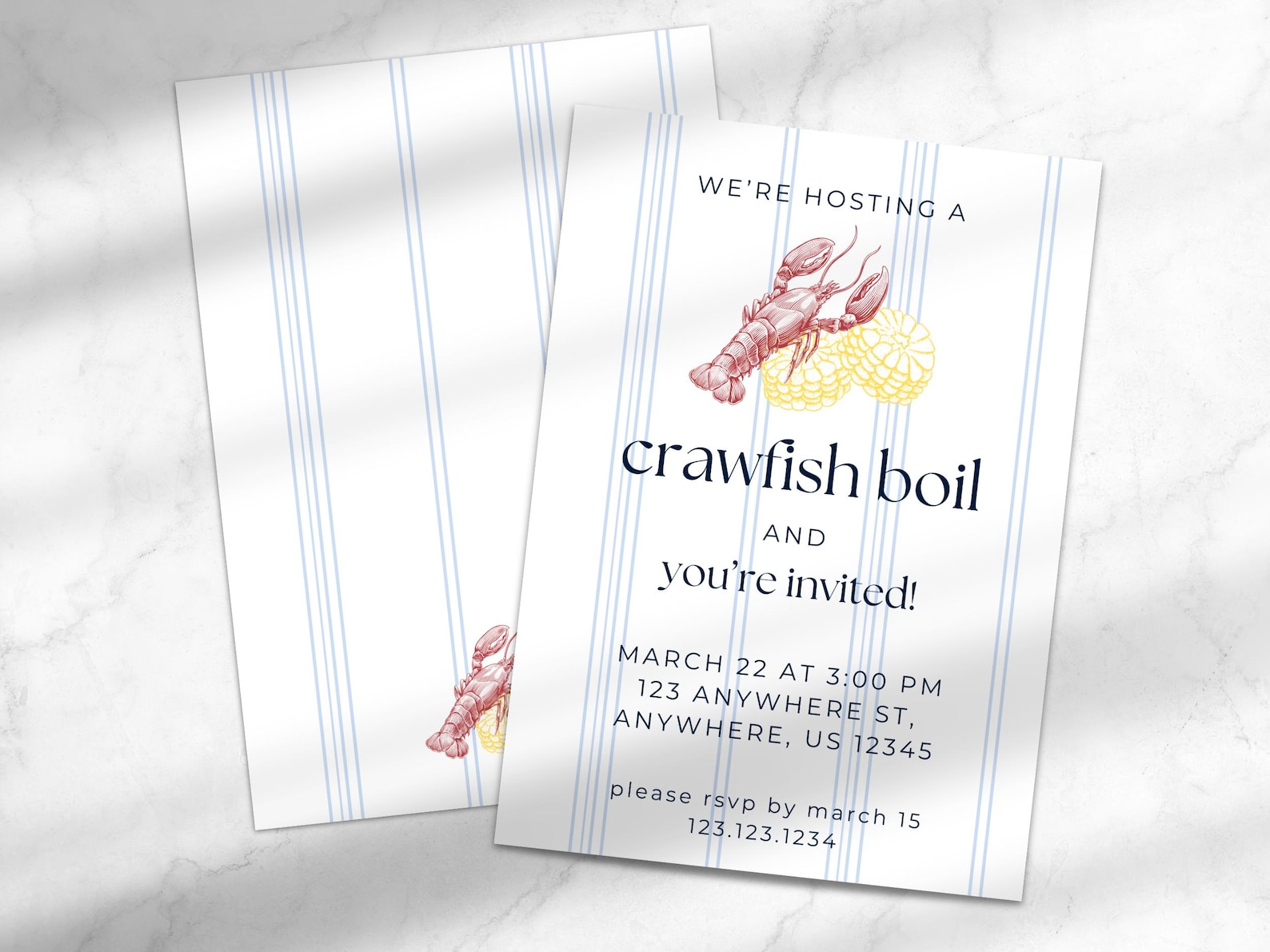 Crawfish Boil Digital Invitation | Festive Seafood Party Invite ...