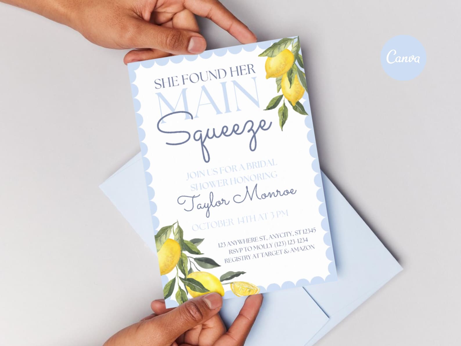 Main Squeeze Bridal Shower Invitation | Lemon-themed Bridal Shower ...