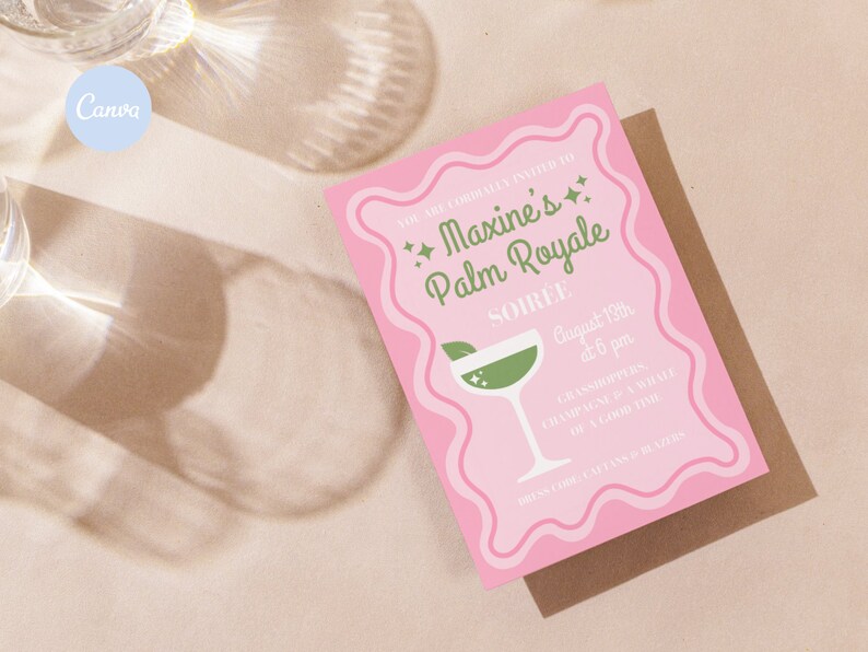 Palm Royale Birthday Invitation | Palm Royale Party Invitation ...