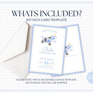 First in Flight First Birthday Invitation | Plane First Birthday ...