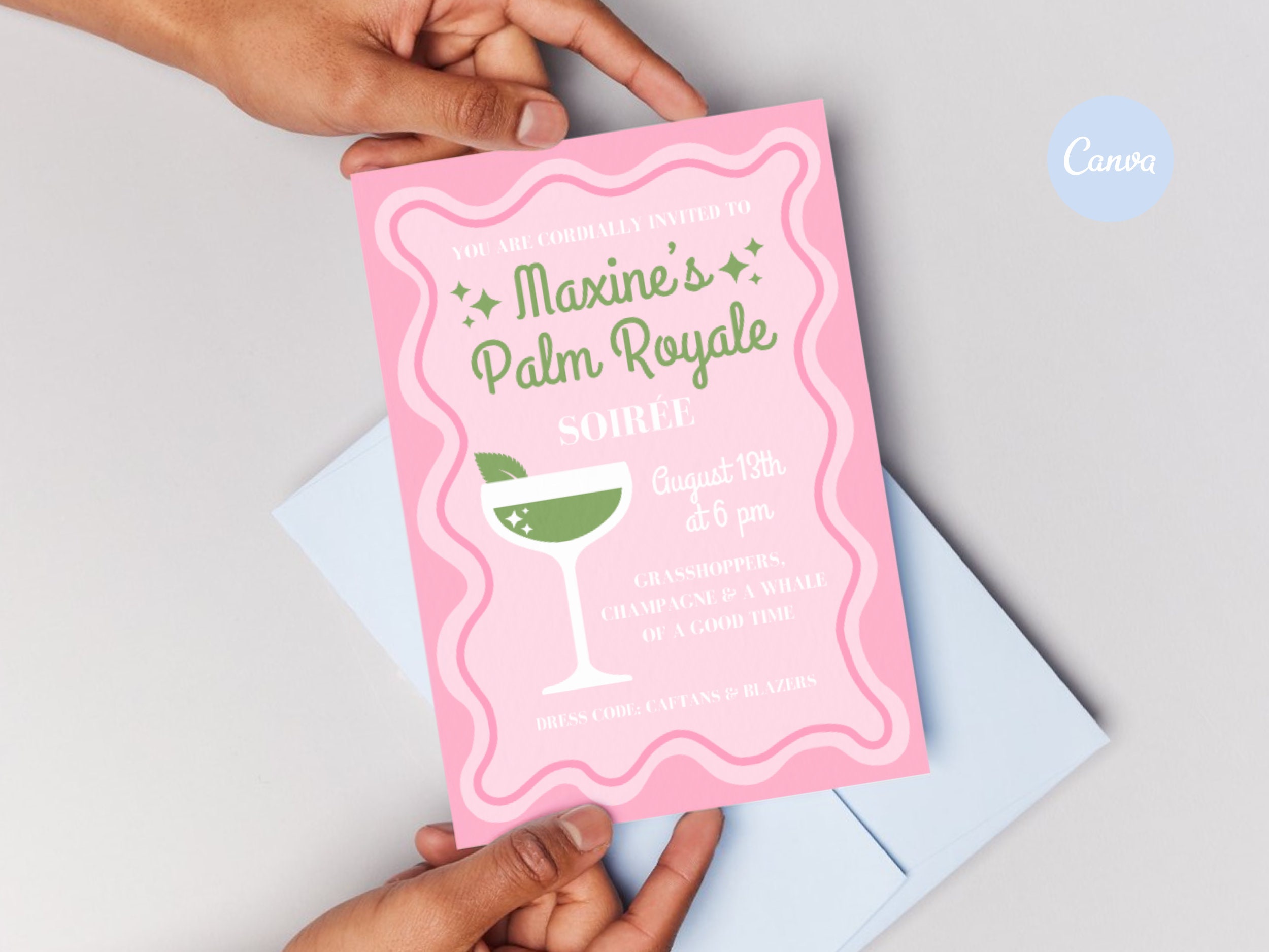 Palm Royale Birthday Invitation | Palm Royale Party Invitation ...