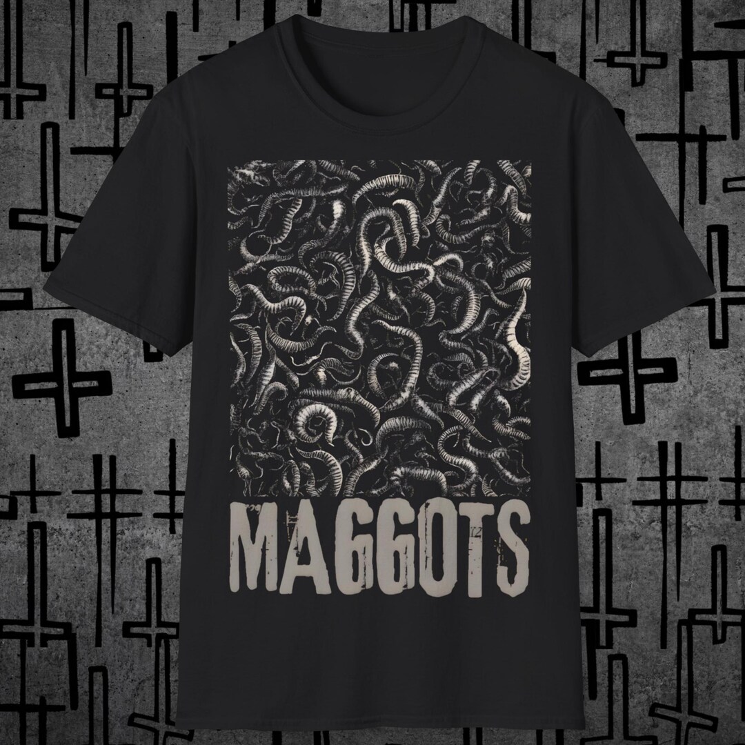 Maggot Horror T-shirt Gothic Fashion Grunge Style Unisex Goth ...