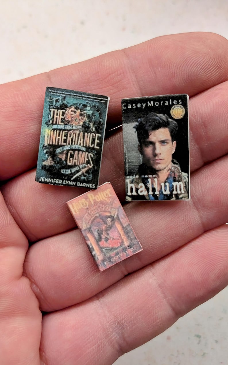1:12 Scale Printable Mini Book Covers – 290+ Dollhouse Books (instant ...