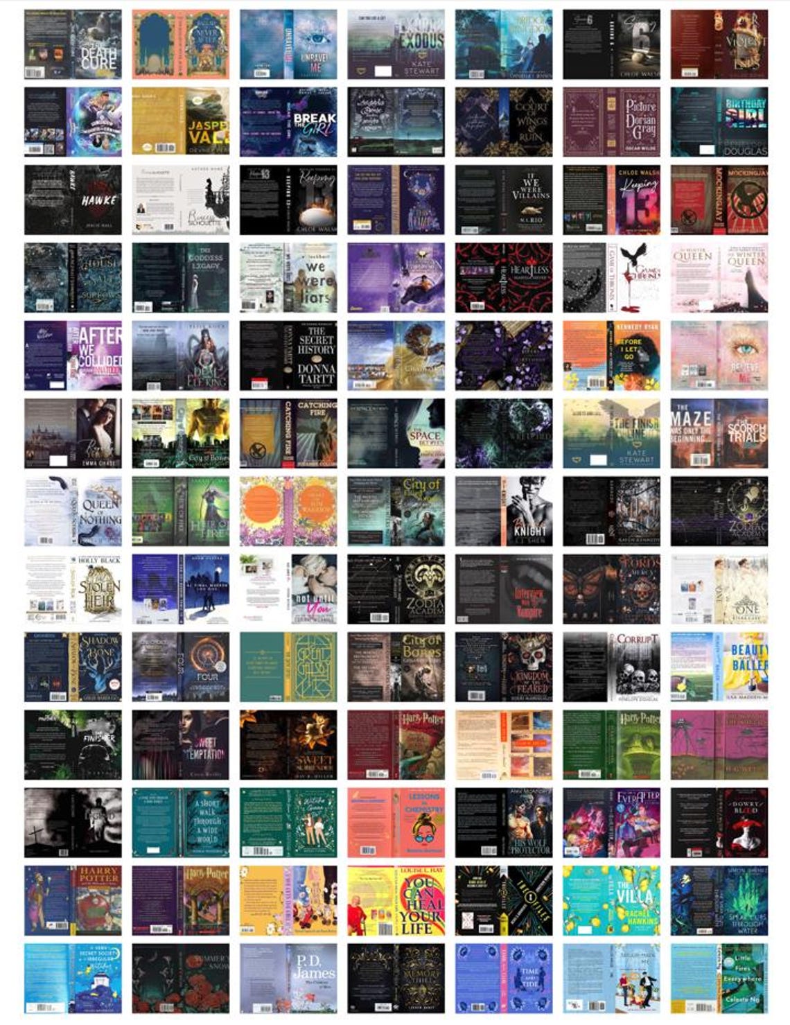 1:12 Scale Printable Mini Book Covers – 290+ Dollhouse Books (instant ...