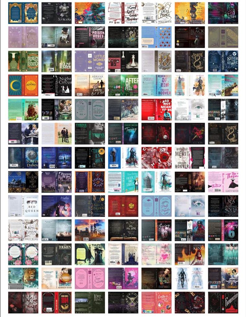 1:12 Scale Printable Mini Book Covers – 290+ Dollhouse Books (instant ...