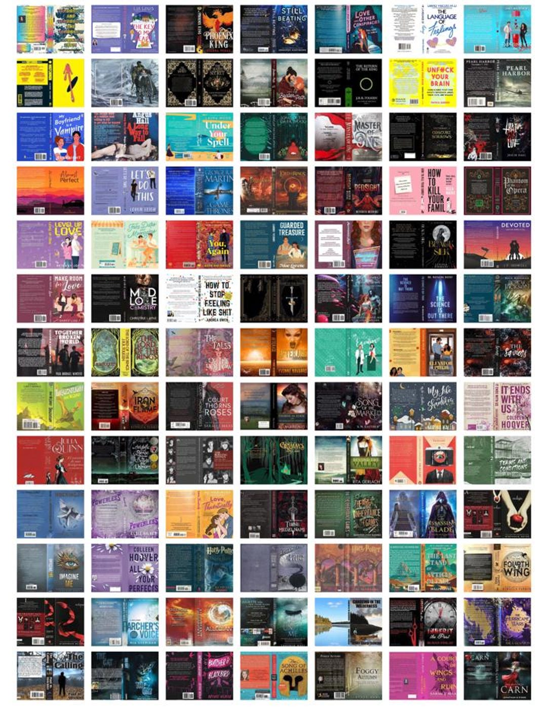 1:12 Scale Printable Mini Book Covers – 290+ Dollhouse Books (instant ...