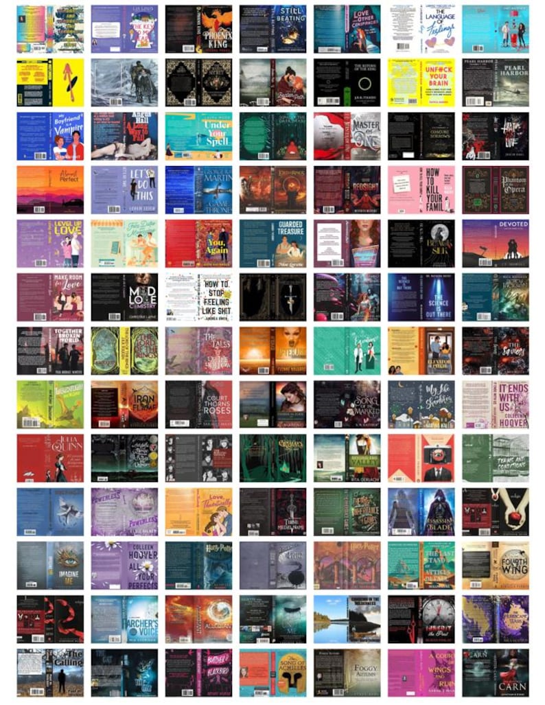 1:12 Scale Printable Mini Book Covers – 290+ Dollhouse Books (instant ...