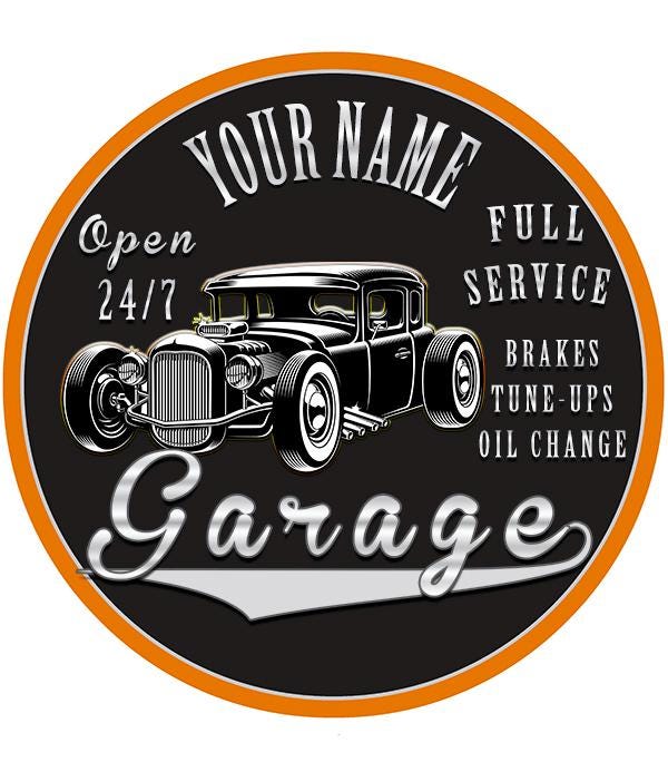 Personalized Hot Rod Garage Sign - Etsy