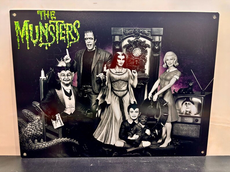 The Munsters Metal Sign 16x12 - Etsy