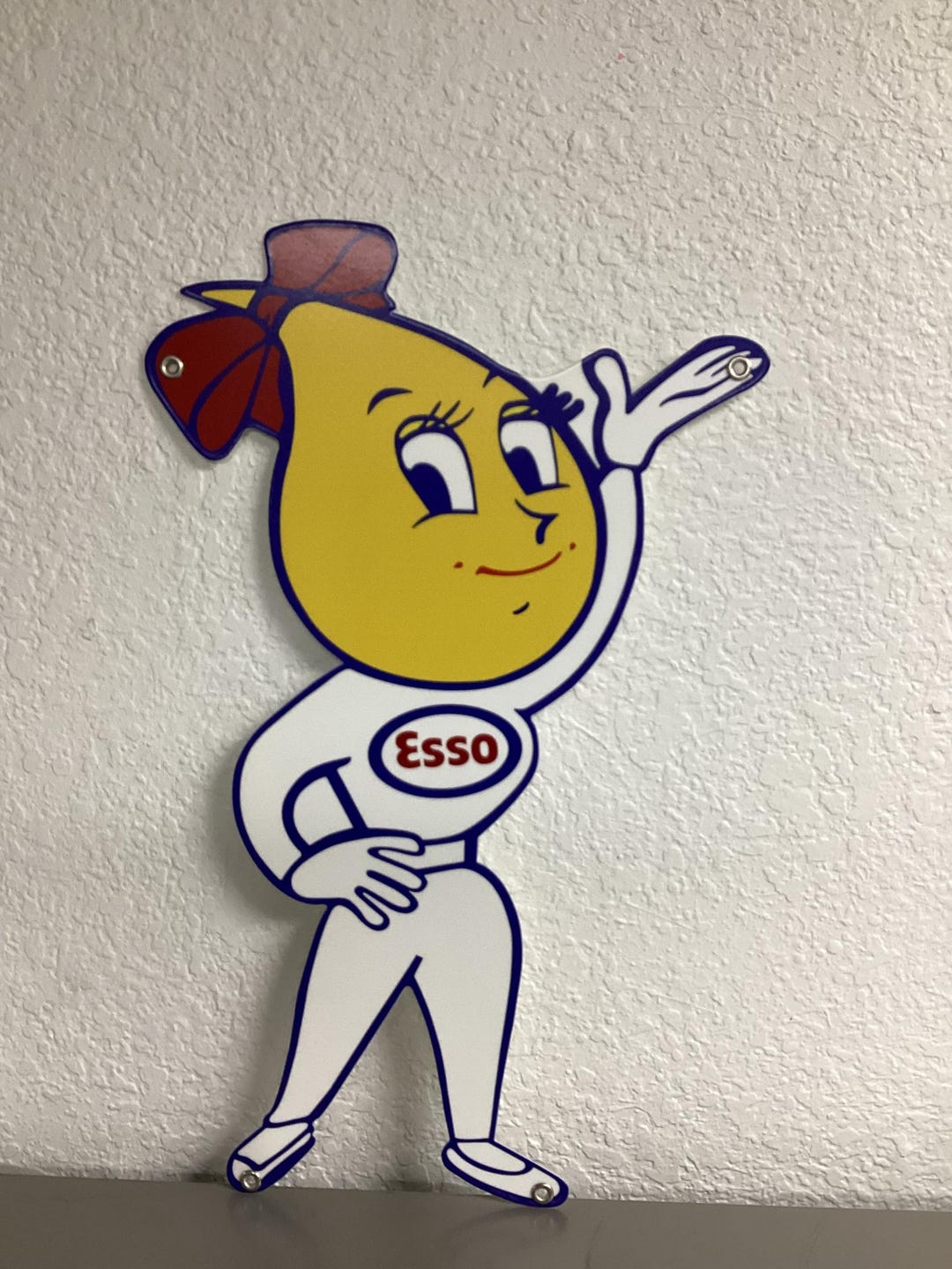 Esso Oil Drop Girl Laser Cut Out Metal Sign 34” H X 21” W - Etsy