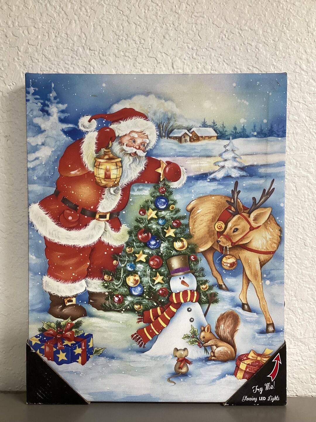 Christmas Decoration With Led Lights 14x11 Battery Operated - Etsy