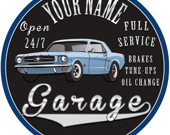 Personalized Hot Rod Garage Sign - Etsy