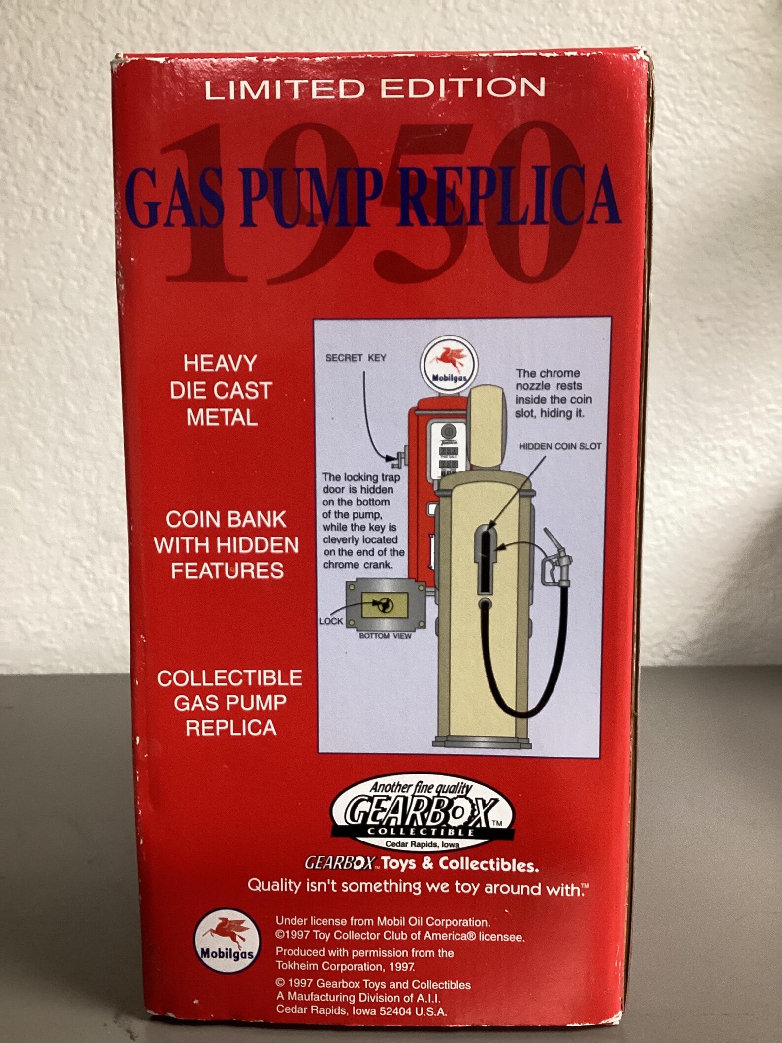 Gearbox Mobilgas Gasoline Pump Coin Bank New in Box - Etsy