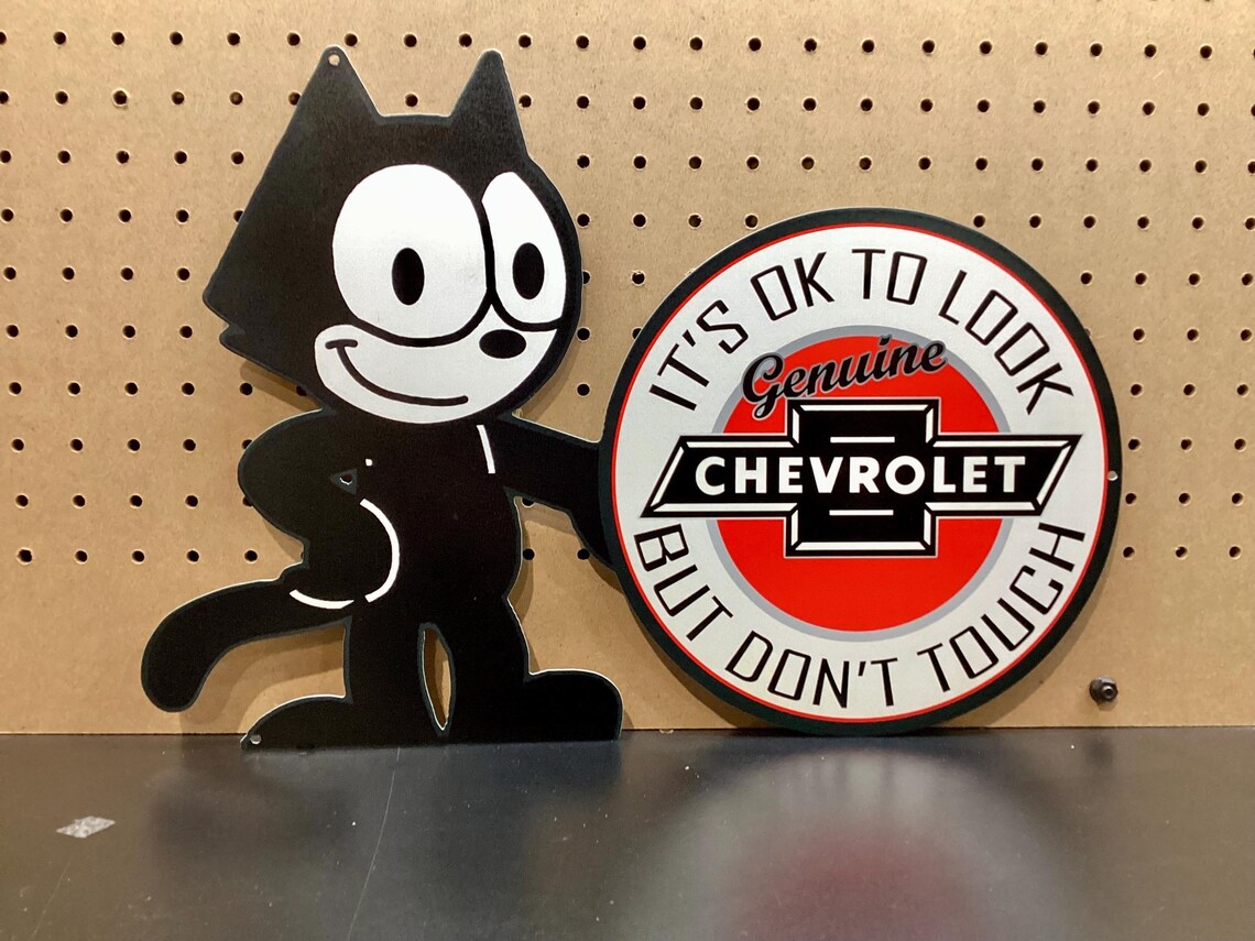 Felix Genuine Chevrolet Metal Sign 17" X 12" - Etsy